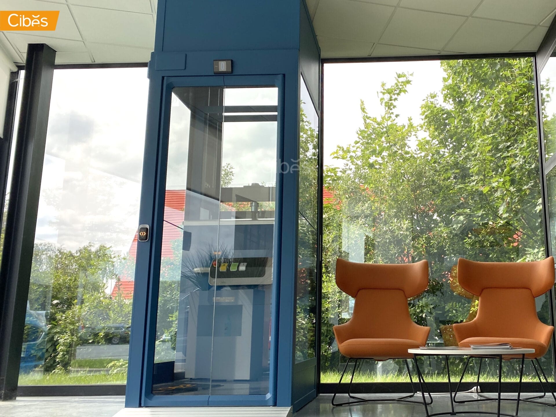 Cibes Cloud Plus home elevator Azure Blue 3 - Cibes Lift (Thailand)