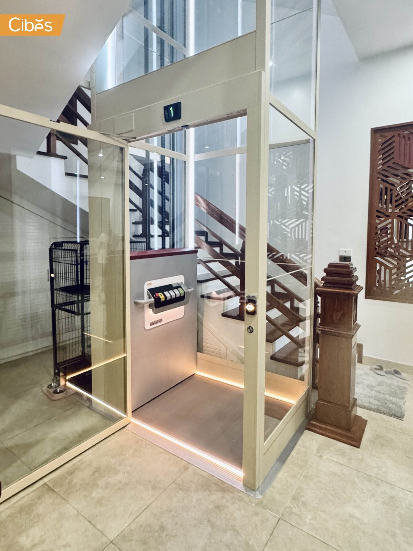 Cibes Cloud Plus home elevator Oyster White 5 - Cibes Lift (Thailand)